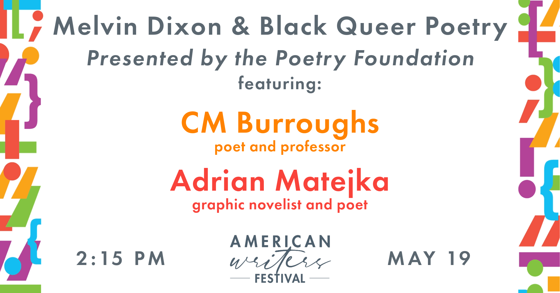 Melvin Dixon & Black Queer Poetry - American Writers Festival