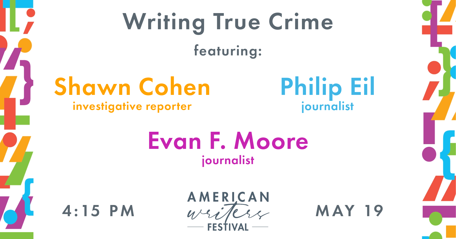 Writing True Crime - American Writers Festival